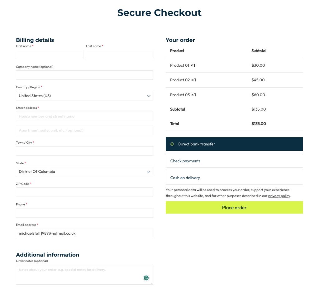 Checkout Pages Archives — Calumma UI